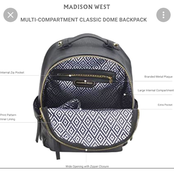 Madison West | Bags | Madison West Vegan Leather Backpack | Poshmark